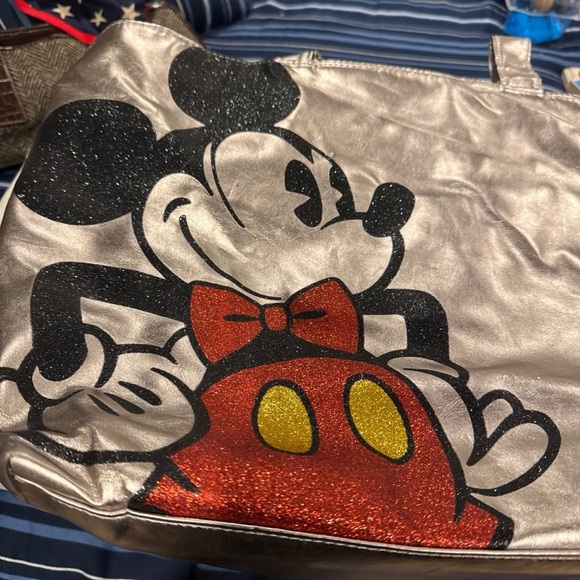 Disney | Bags | Disney Mickey Mouse Metallic Tote Bag | Poshmark